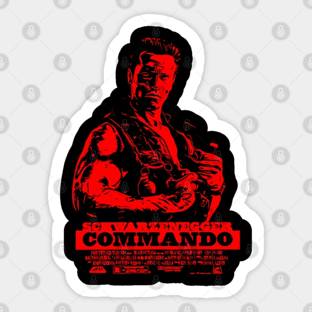 Commando movie poster - Commando - Sticker | TeePublic