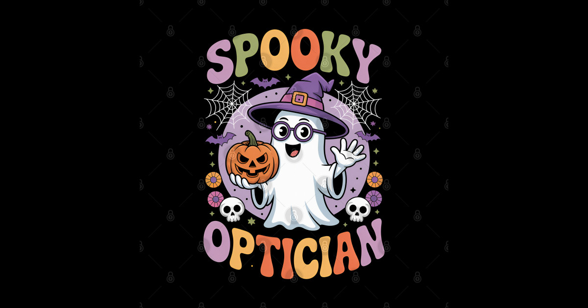 Spooky Optician Halloween Eye Doctor Halloween Optometry T-Shirt ...