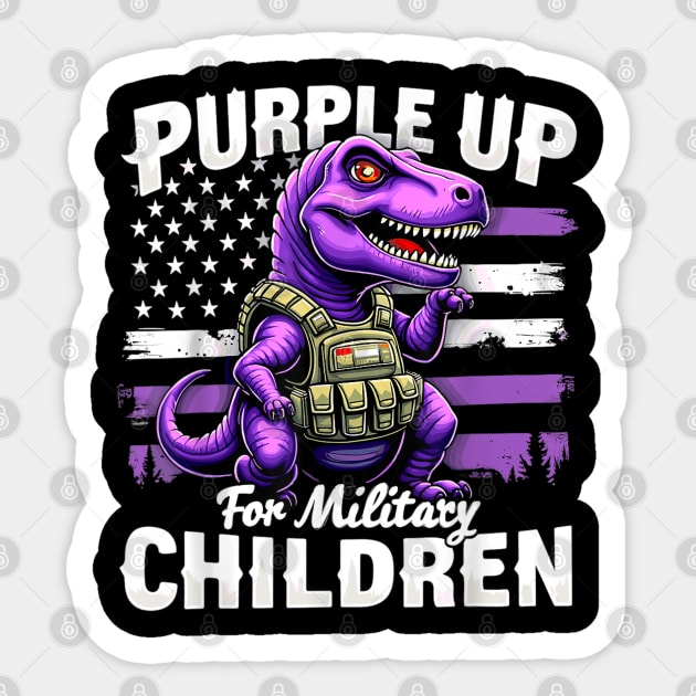 Purple Up For Military Kids Dinosaur T Rex Army - Purple Up For ...