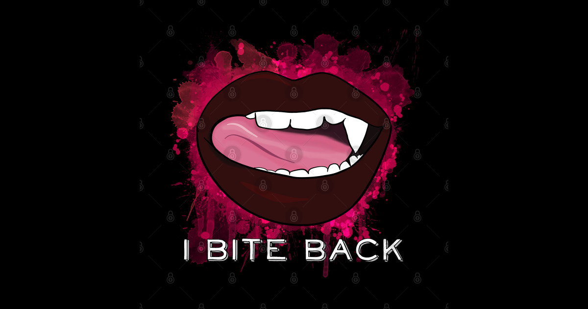 I Bite Back - Halloween Vampire - Sticker | TeePublic