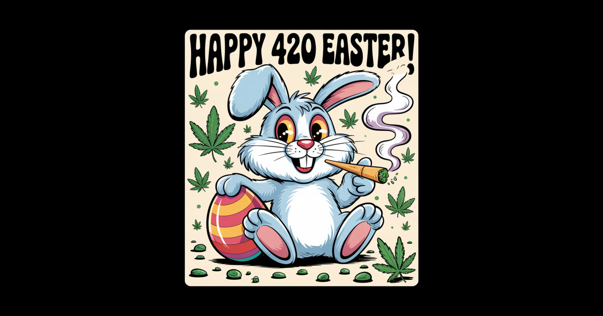 420 Easter Bunny - Easter Bunny - Sticker | TeePublic