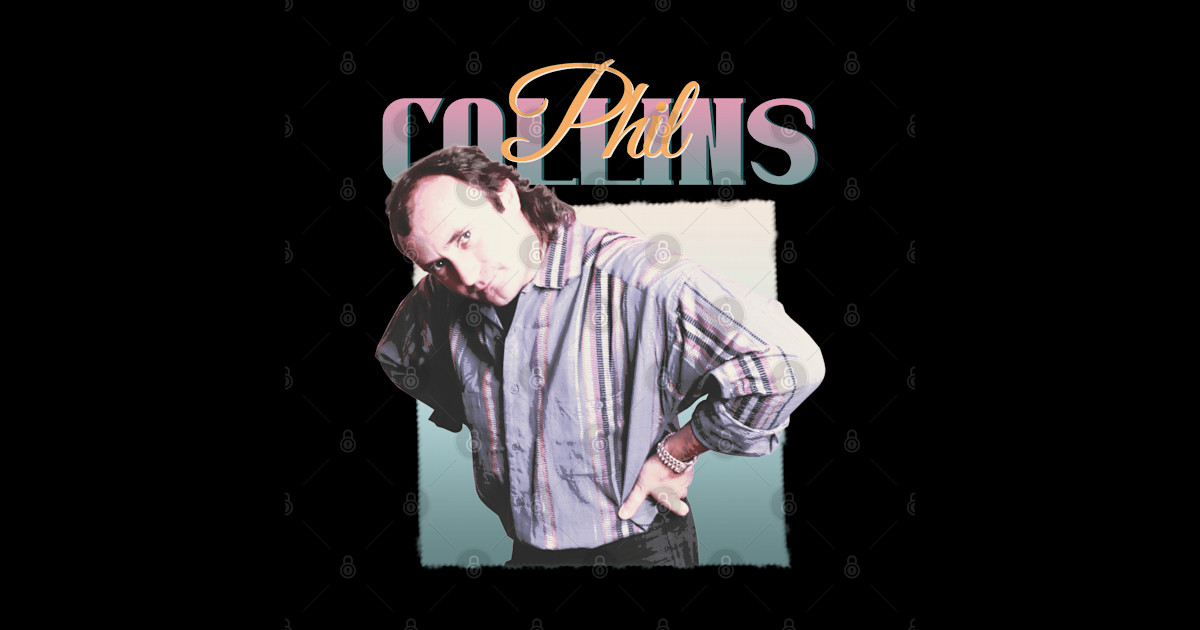 Phil Collins // Retro 80s Fan Design - Phil Collins - Sticker | TeePublic