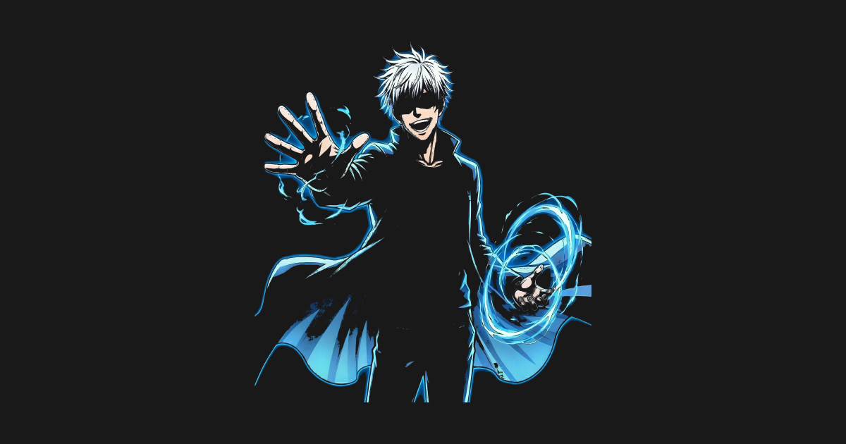 Gojo Satoru Blue Aura Anime Art - Gojo Satoru - T-Shirt | TeePublic