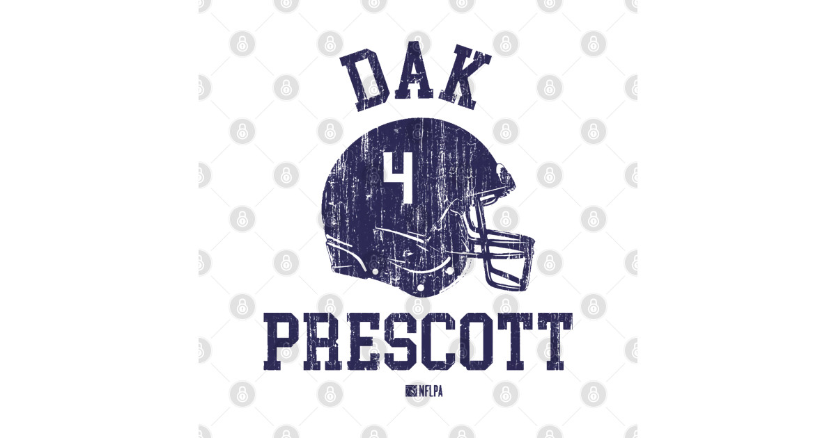 Dak Prescott Dallas Helmet Font - Dak Prescott - T-Shirt | TeePublic