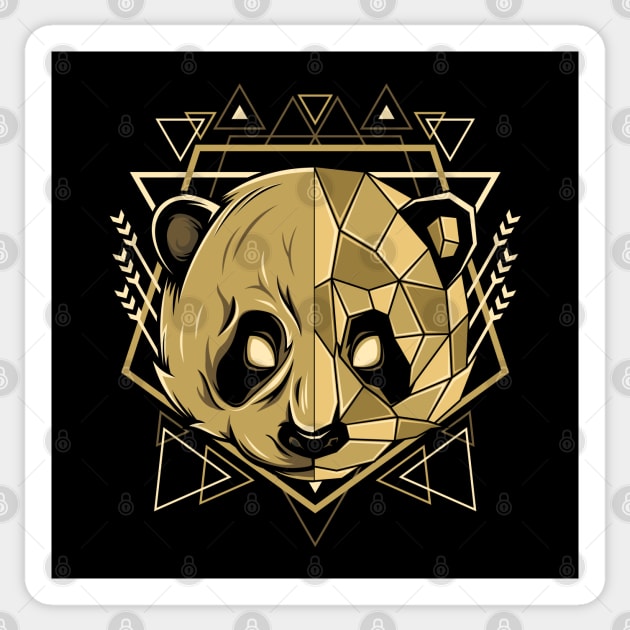 Panda Head Geometry - Animals - Sticker | TeePublic