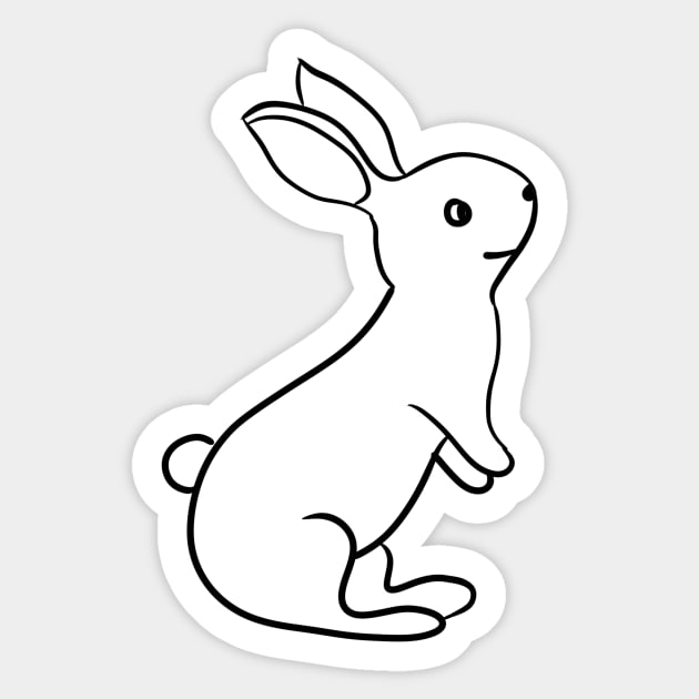 Stick figure rabbit - Stick Figure Rabbit - Sticker | TeePublic