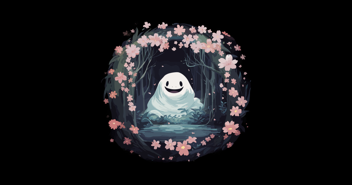 Forest Ghost Spooky Anime Halloween Cherry Blossom Flower - Forrest ...