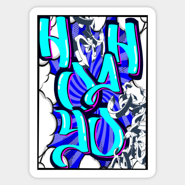 Hooyah graffiti style - Us Navy - Sticker | TeePublic