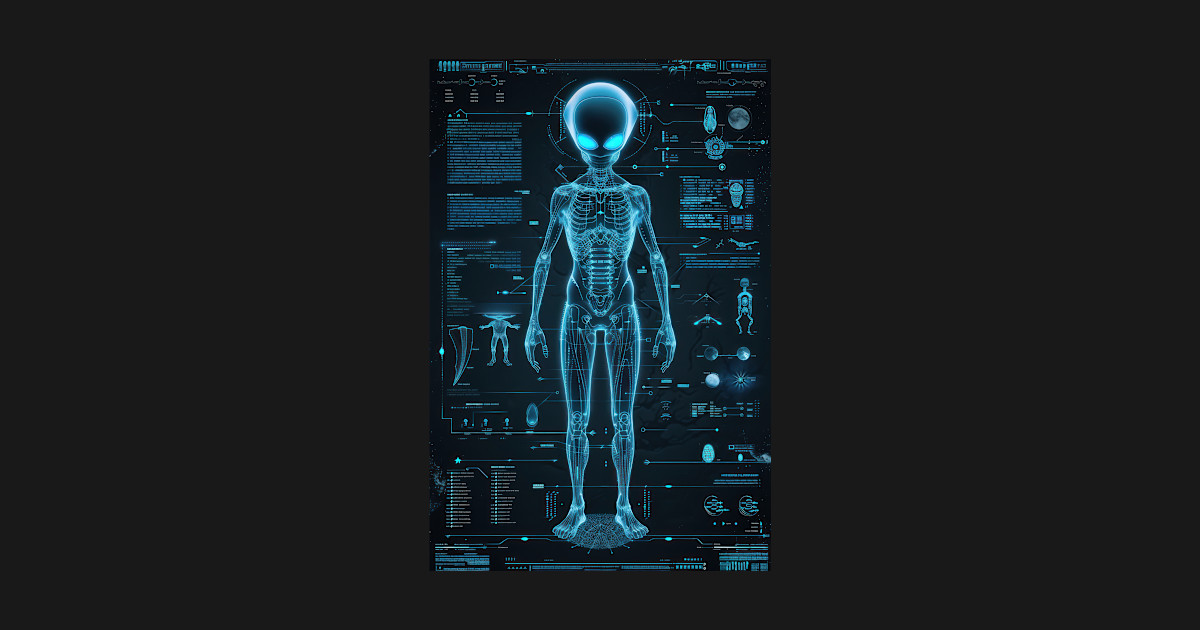 Alien Anatomy Blueprint: High-Tech Sci-Fi Design - Aliens And Ufos - T ...