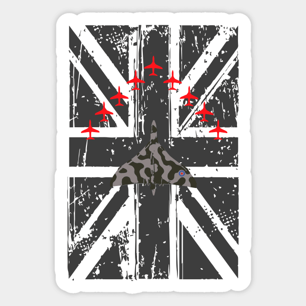 Vulcan and Red Arrows - Vulcan - Sticker | TeePublic