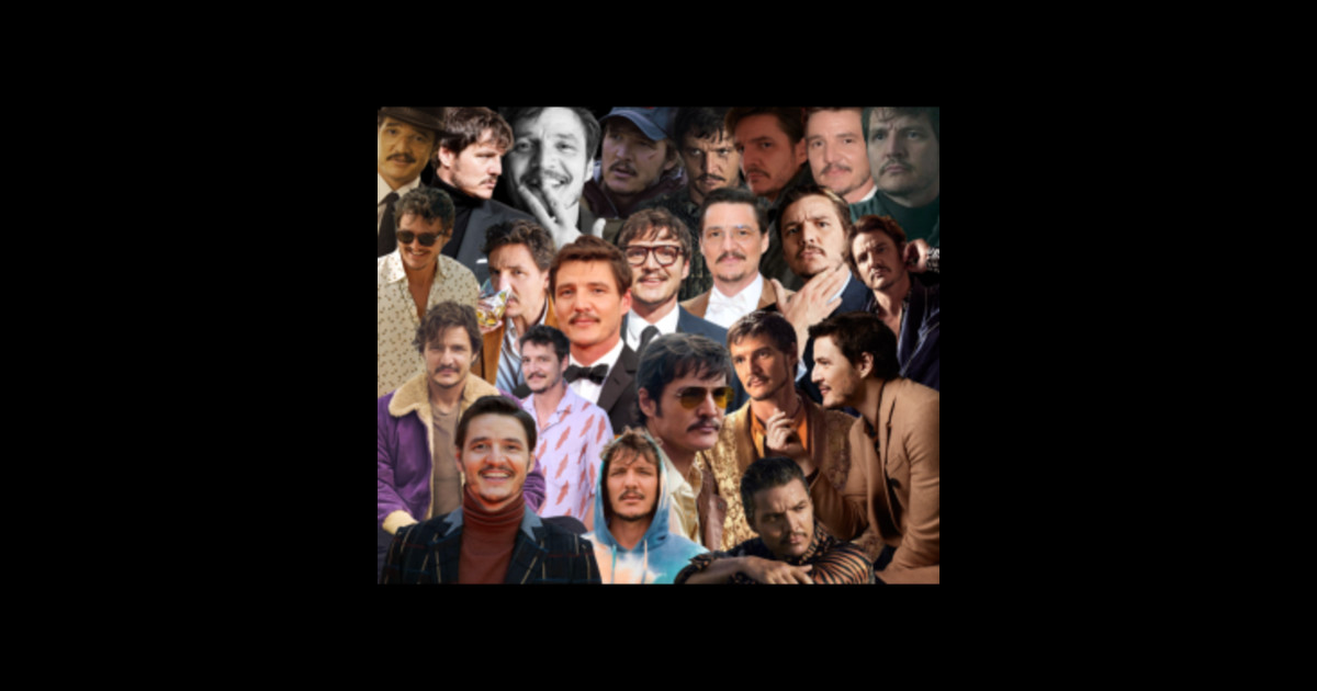 Pedro Pascal Photo Collage - Pedro Pascal - T-Shirt | TeePublic