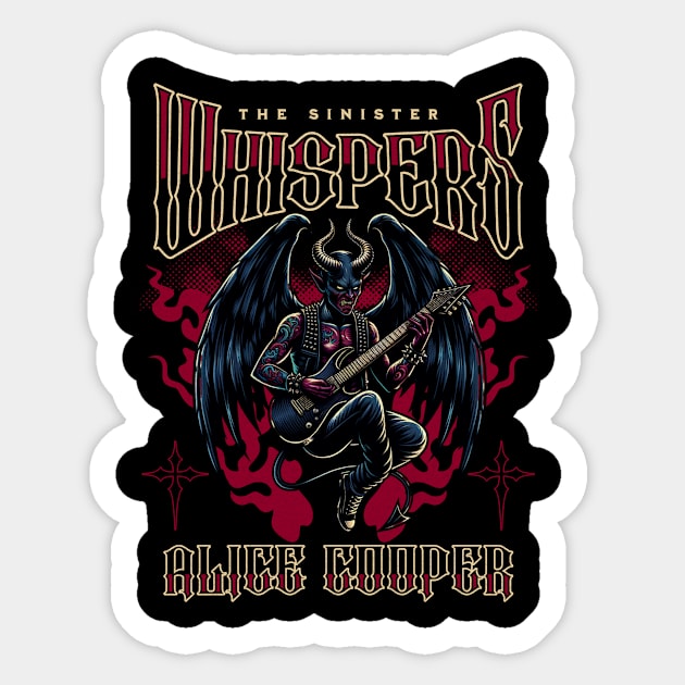 The Whispers Alice Cooper - Indie Rock - Sticker | TeePublic