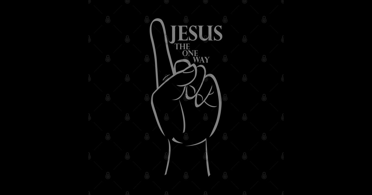 Jesus The One Way - Christian Symbol - Sticker | TeePublic