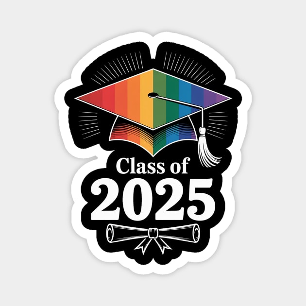 Rainbow LGBTQ+ Gay Pride Graduation Cap Class 2025 Diploma - Rainbow ...
