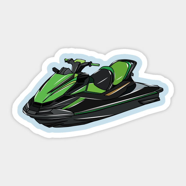 Jet ski cartoon illustration - Jet Ski Cartoon Illustration - Sticker ...