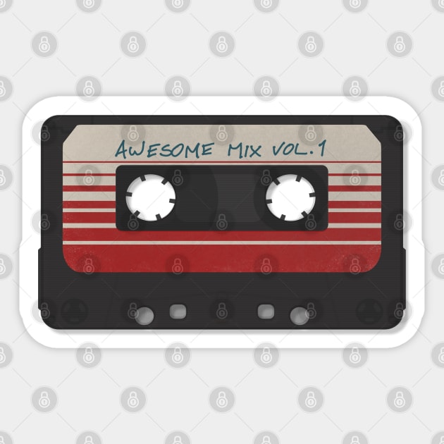 Awesome Mix Vol 1 - Guardians Of The Galaxy - Sticker | TeePublic
