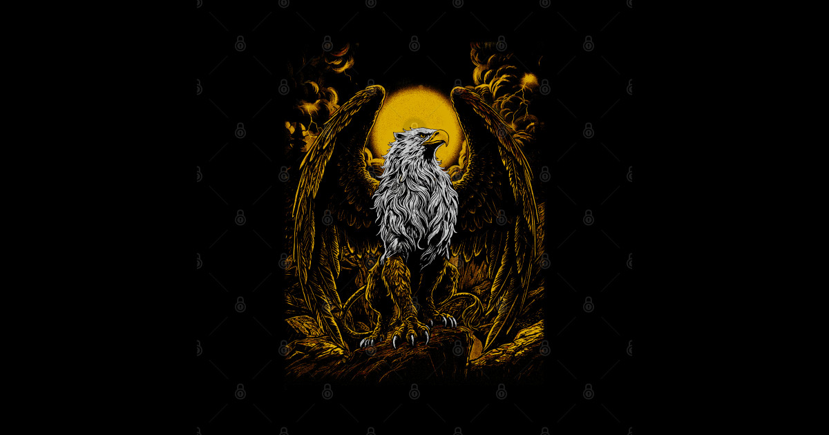 The Ancient Gryphon Guardian, Fierce Griffin Mythology Illustration ...