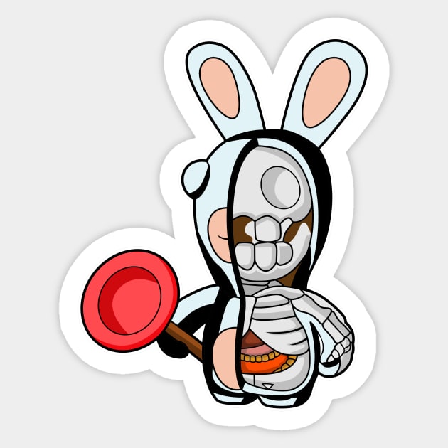 Rabbids Invasion Skeleton //// Wacky Anatomy Tshirt! - Rabbids ...