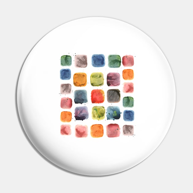 watercolor palette - Watercolor - Pin | TeePublic