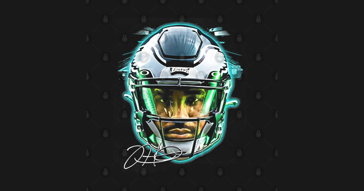 Jalen Hurts Philadelphia Helmet - Jalen Hurts - T-Shirt | TeePublic