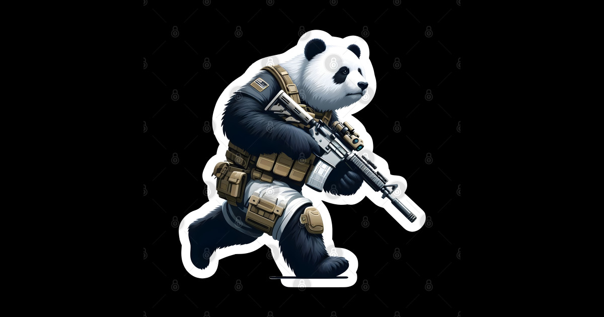 Tactical Panda - Panda - Pin | TeePublic