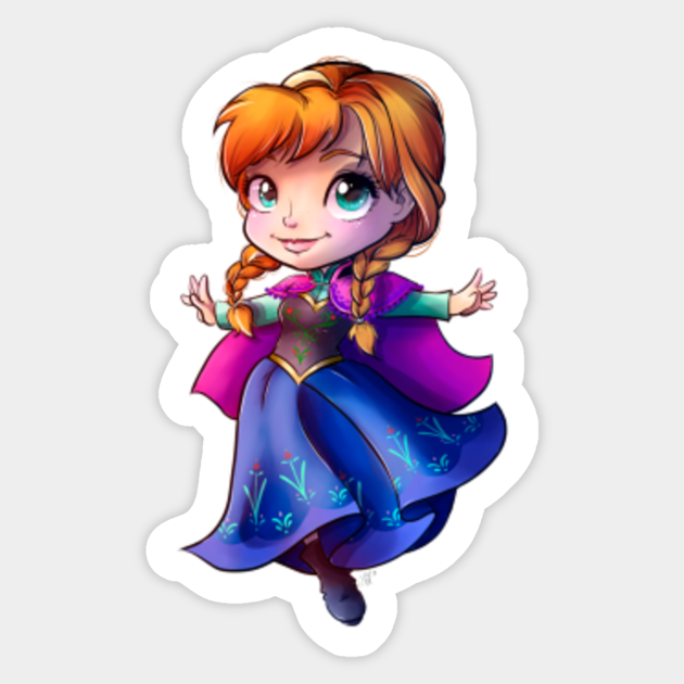Anna Princesa Frozen - Frozen - Sticker | TeePublic