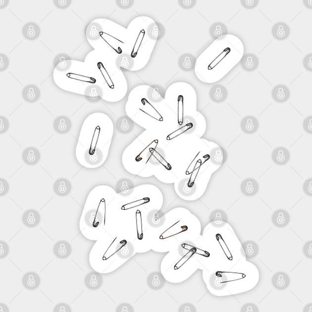 safety pin - Safety Pin - Sticker | TeePublic
