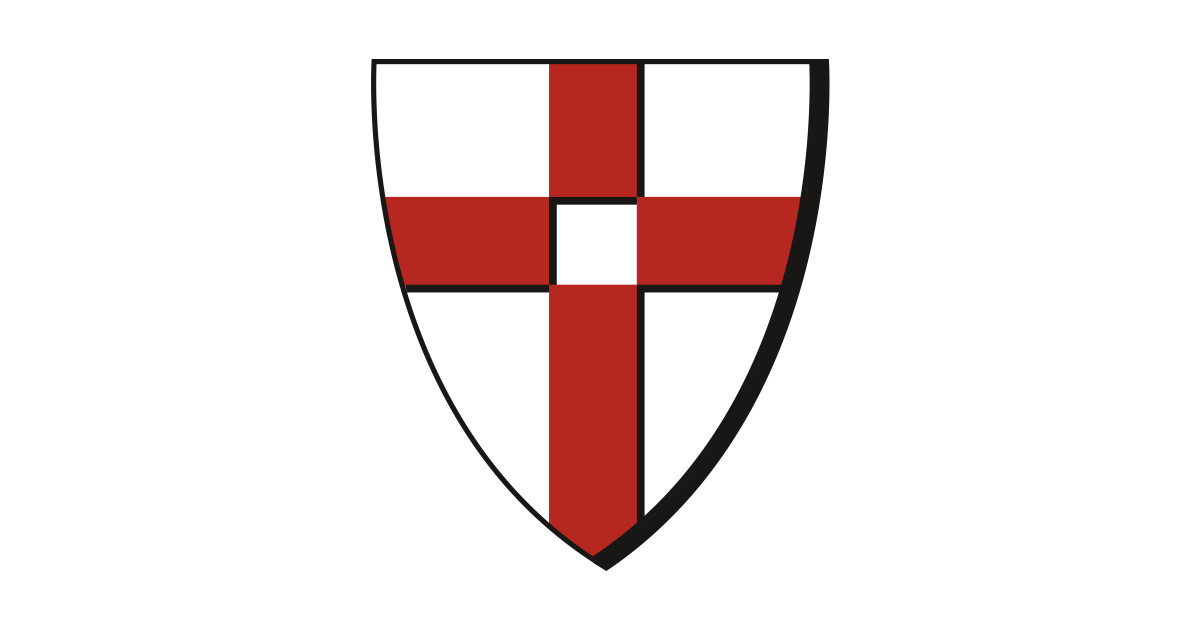 Knight Shield with a red holy cross on it - Knight Shield - T-Shirt ...