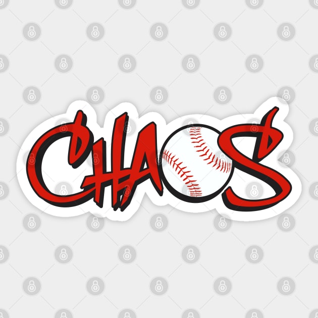 Chaos Baseball - Chaos Team - Sticker | TeePublic