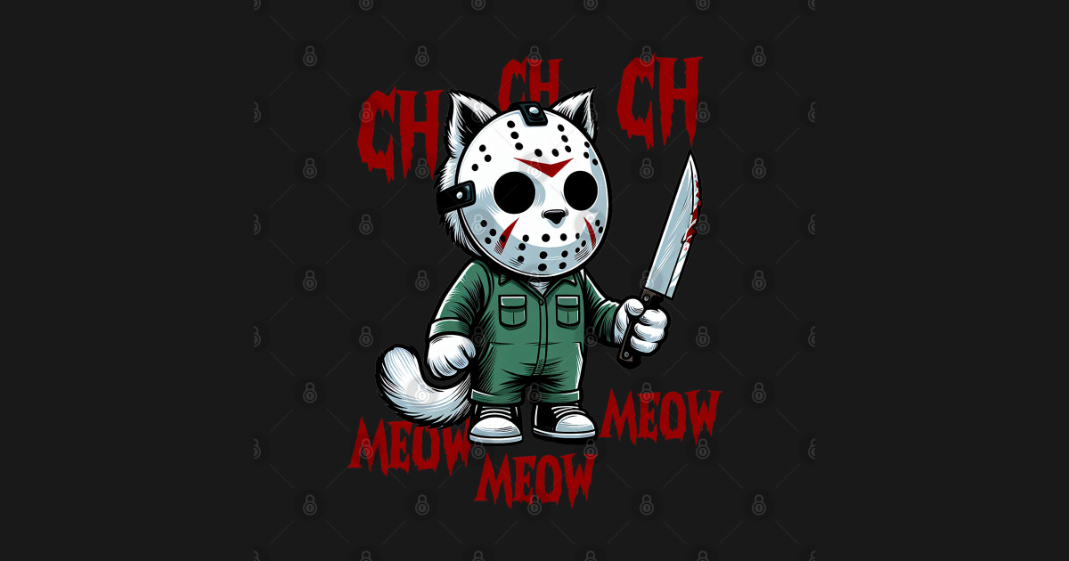 Funny halloween cat friday the 13th - Cat - T-Shirt | TeePublic