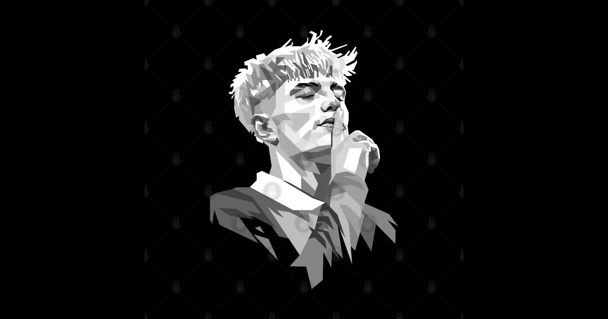 Alejandro Garnacho Grayscale Portrait Pop Art - Garnacho - Sticker ...