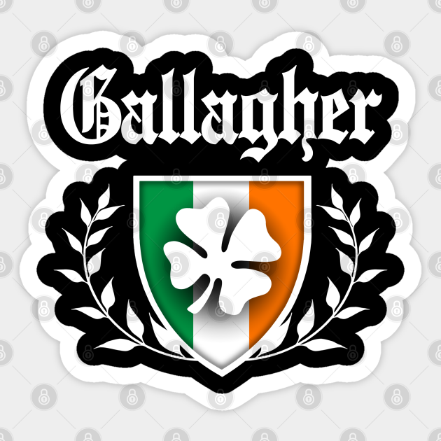 Gallagher Shamrock Crest - Gallagher - Sticker | TeePublic