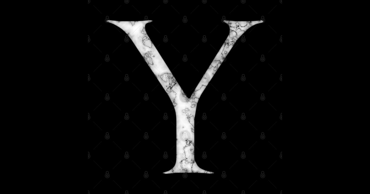 Y in Roman White Marble Latin Alphabet Letter Sticker - Alphabet ...