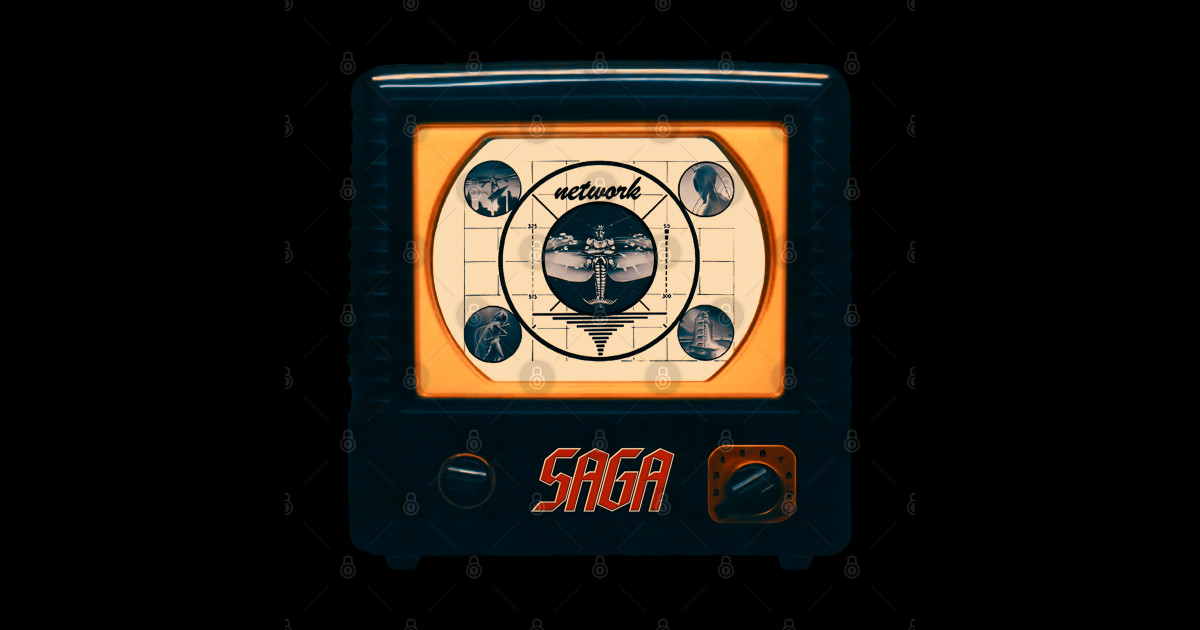 Saga Music Style Retro 90s - Saga - Sticker | TeePublic