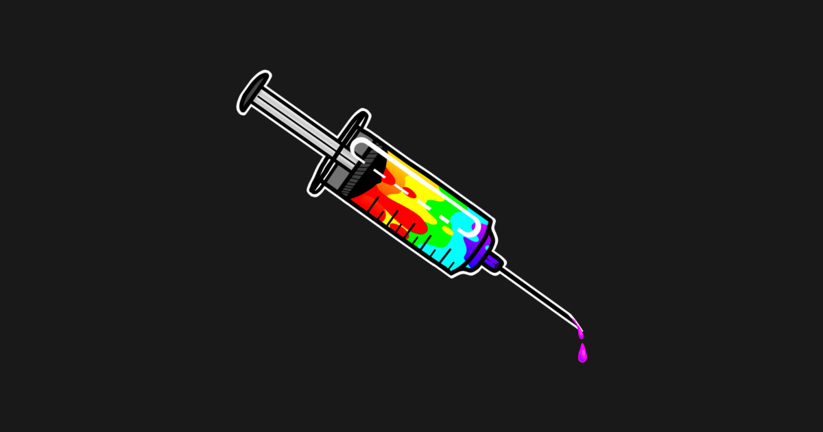 Rainbow Injection - Gay Pride - T-Shirt | TeePublic