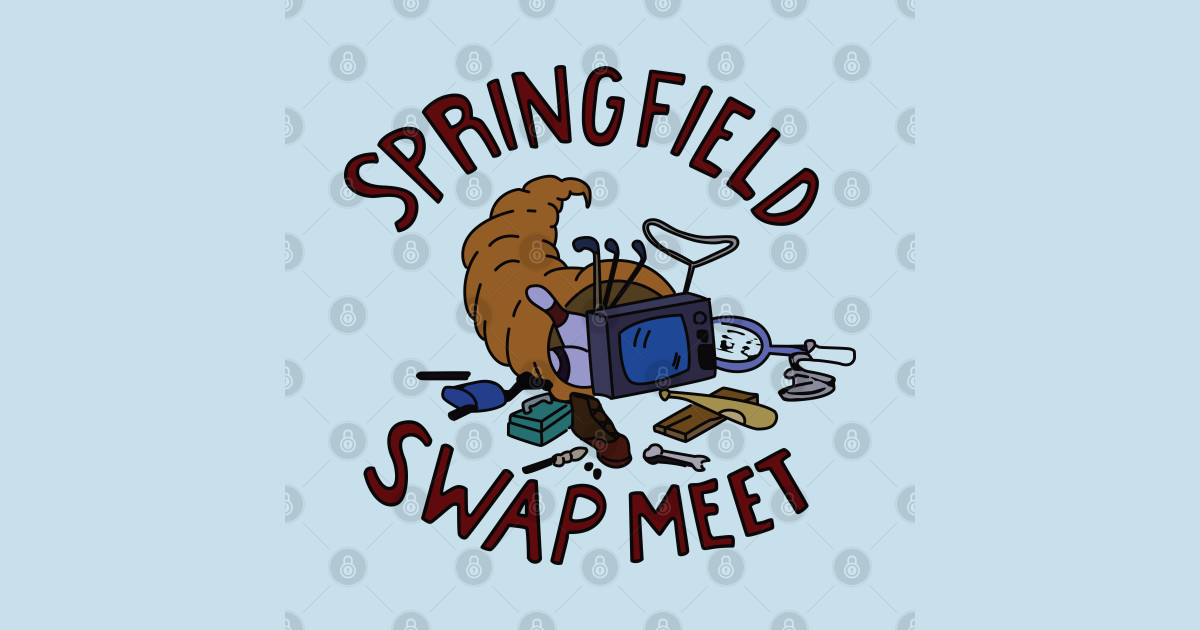 Springfield Swap Meet - Simpsons - T-Shirt | TeePublic