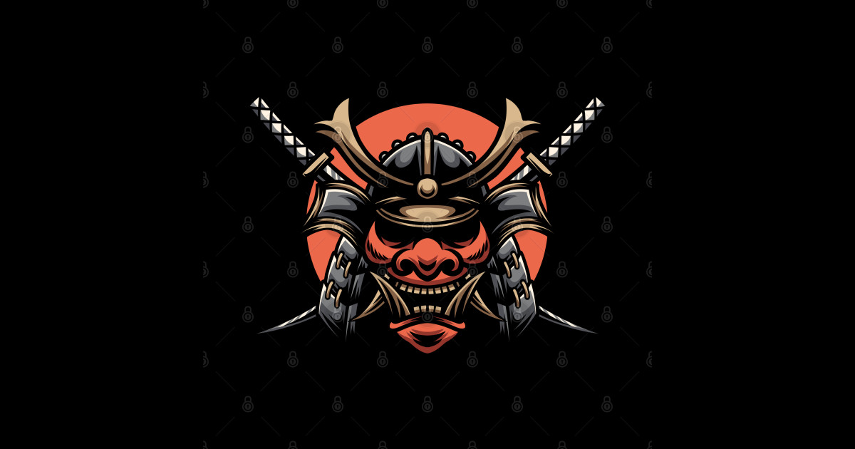 Oni Mask Legacy of the Samurai - Oni Mask - Sticker | TeePublic