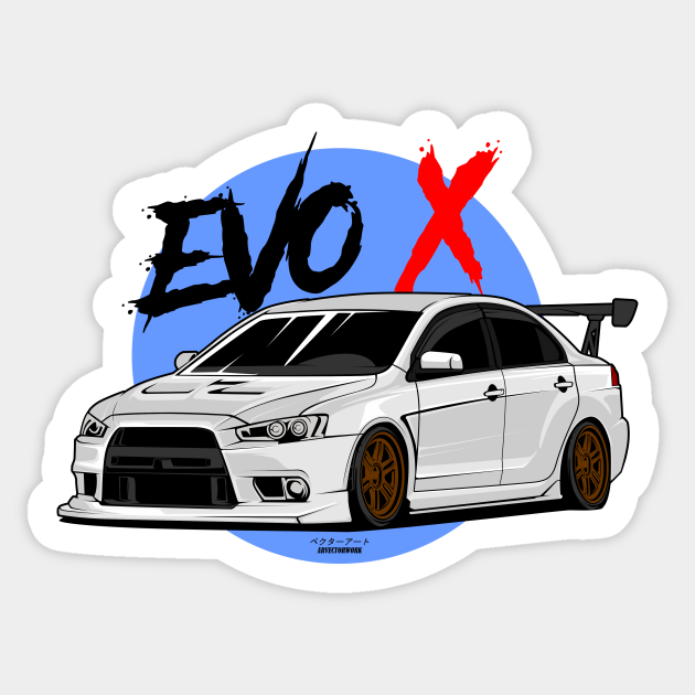 evo x - Lancer Evolution - Sticker | TeePublic