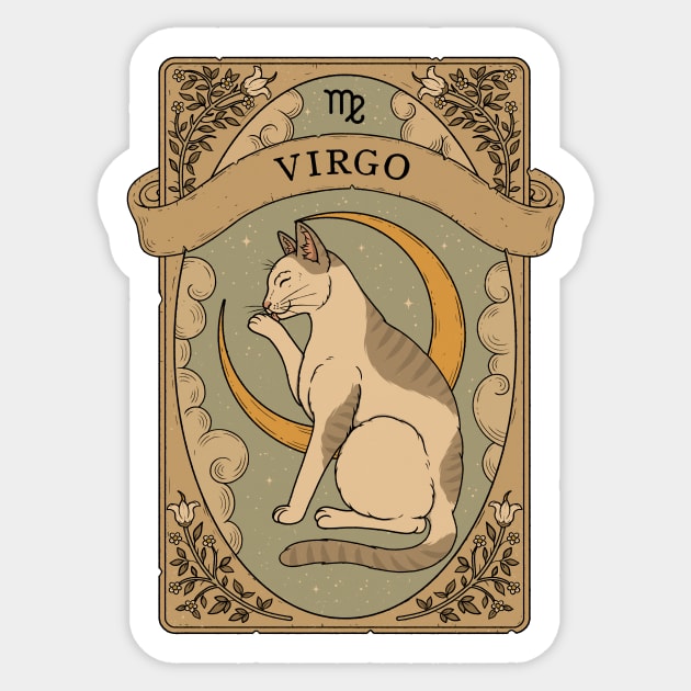 Virgo - Cats Astrology - Virgo - Sticker | TeePublic