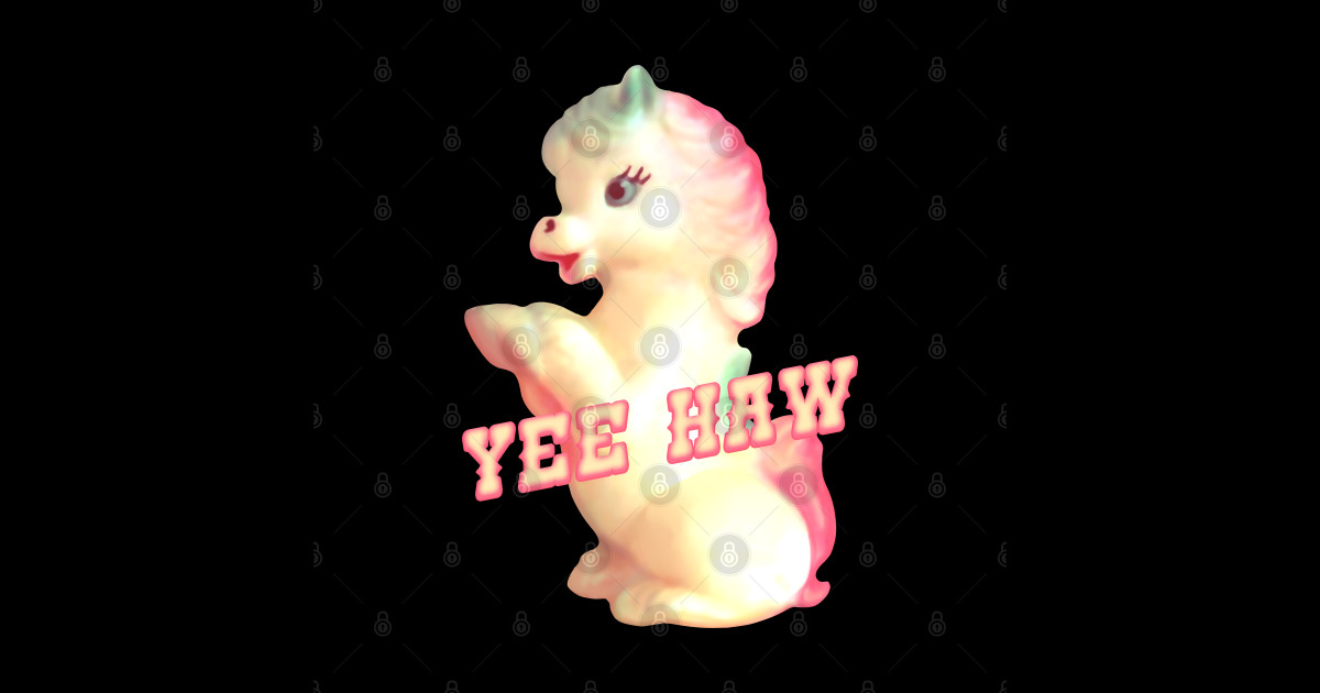 Retro Pony Yee Haw - Cowgirl - T-Shirt | TeePublic