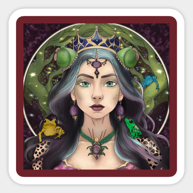 Frog Queen - Frogs - Sticker | TeePublic