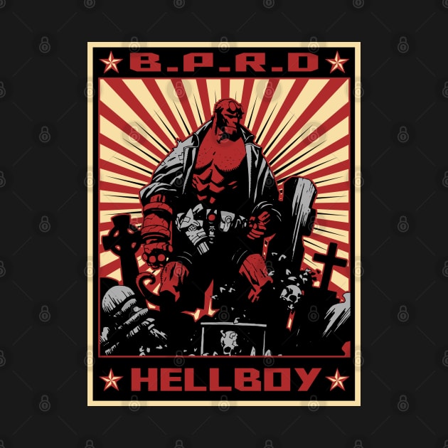 HELLBOY - Propaganda poster - Robzilla Sci Fi Horror - T-Shirt | TeePublic