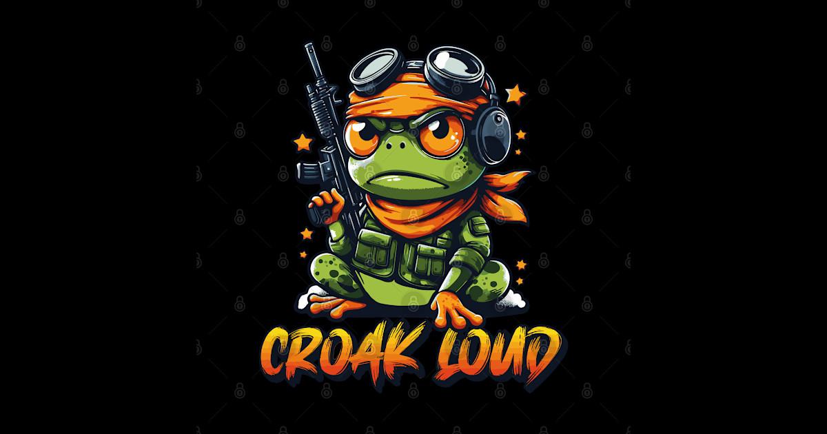 Croak Loud: Angry Frog T-Shirt for the Bold - Angry Frog - Sticker ...