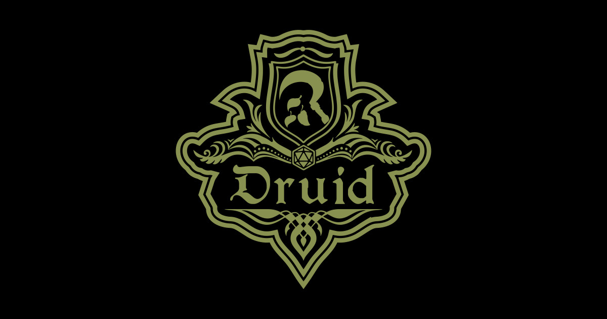 D&D Druid 1 Color Emblem - Druid Class - Sticker | TeePublic