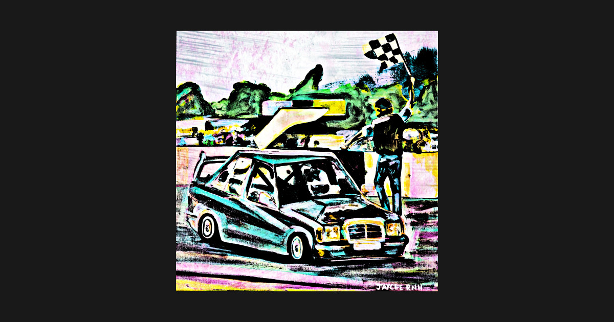 Finish Line! in Cyanotype - Cars - T-Shirt | TeePublic