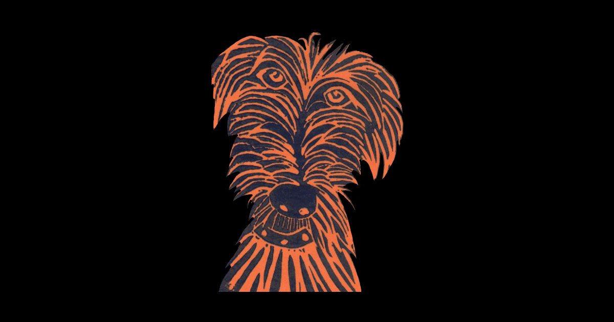 Dog. Scruffy Mutt, Orange. - Dog - Sticker | TeePublic