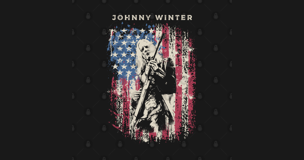 Vintage Distressed Johnny Winter - Johnny Winter - T-Shirt | TeePublic