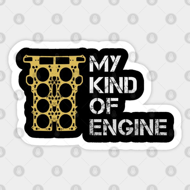 My Kind of Engine - 8 Eight Cylinder V8 Car quote - V8 - Sticker ...