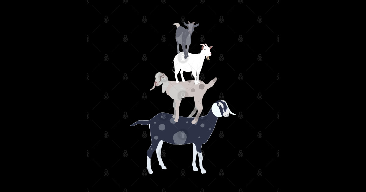 Goat Stack - Goats - Sticker | TeePublic