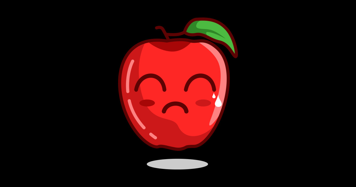 sad emoji apple - Emoji Vector - Posters and Art Prints | TeePublic